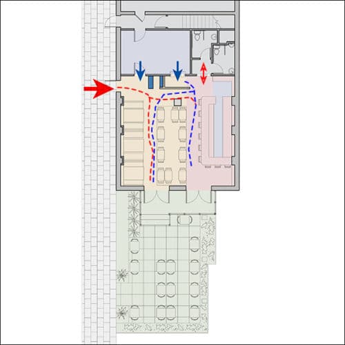 Restaurant Design: Space Flow | Patriquin Architects, New Haven CT ...