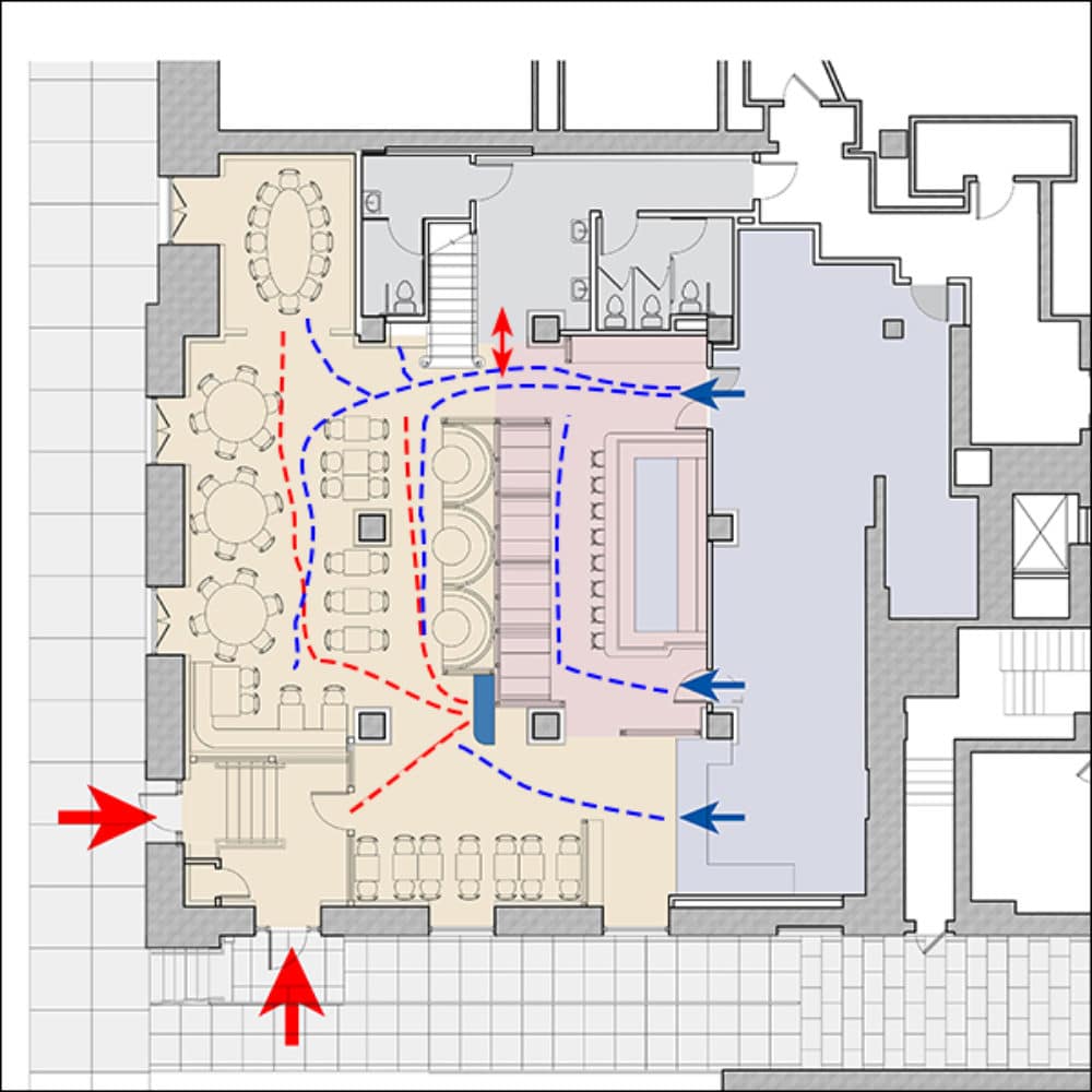 Restaurant Design: Space Flow | Patriquin Architects, New Haven CT ...